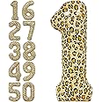 Amazon.com: SAMOKA Leopard Print Number Balloons for Birthday Party ...