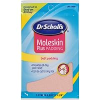 Amazon.com: Dr. Scholl's Moleskin Plus 4 5/8-Inch X 3 3/8 Inch Padding ...
