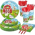 Amazon.com: Farm Animal Birthday Party Decorations Farm Plates ...