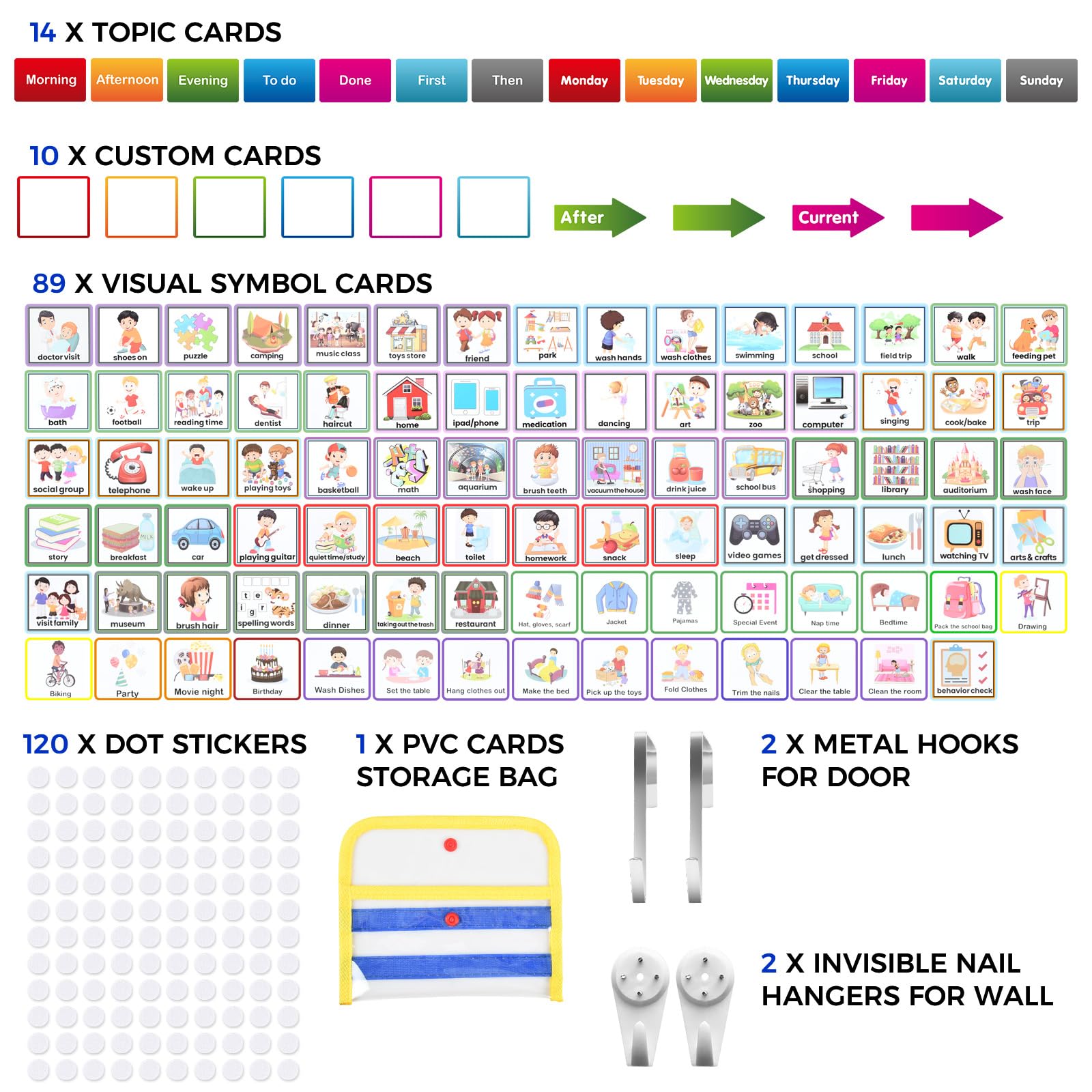 Mua KIKIGOAL Kids Visual Schedule Calendar Chart, Double Side Autism ...