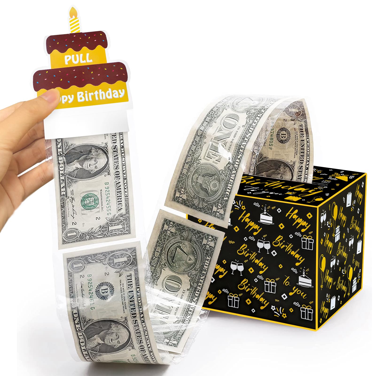 DTESL Happy Birthday Money Gift Box with Pull Out Card and Cash Holder ...