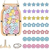 Amazon.com : JarThenaAMCS Wooden Reward Jar for Kids Boho Stars Cutouts ...