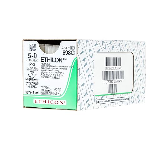 Ethicon ETHILON Nylon Suture, 698G, Synthetic Non-absorbable, P-3 (13 ...