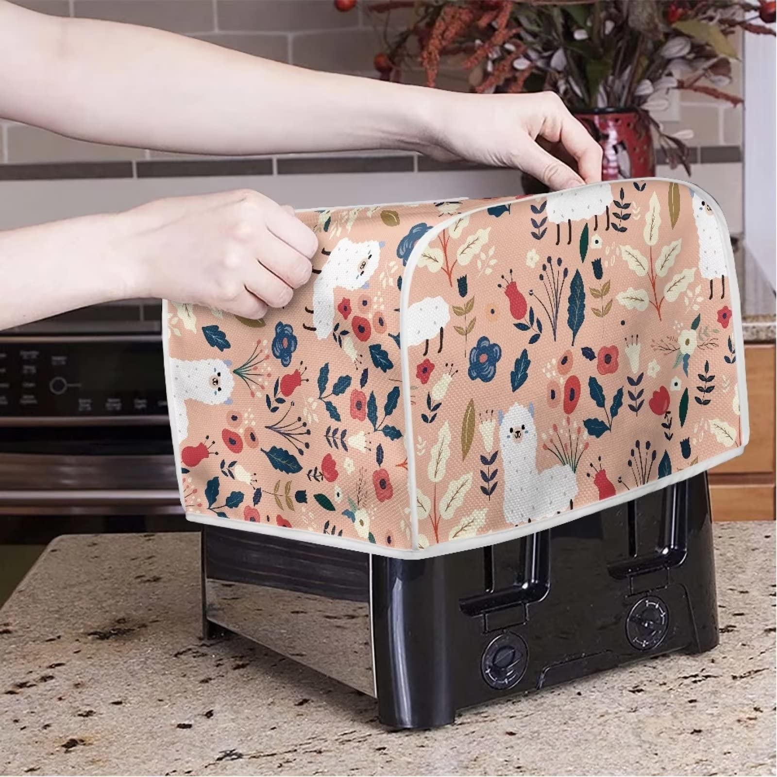 JEOCODY Tie Dye Turtle Toaster Bread Maker Cover Toaster Cover Fits For ...
