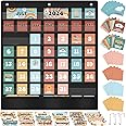 Amazon.com: Retro Classroom Calendar Pocket Chart for Kids Learning ...