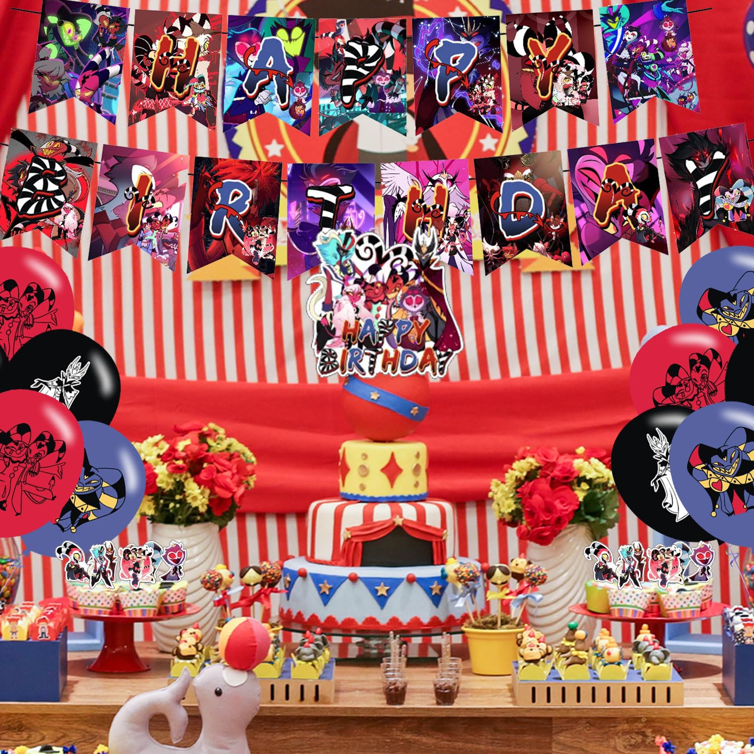 Mua Helluva Boss The Circus Birthday Party Decoration, Helluva Boss ...