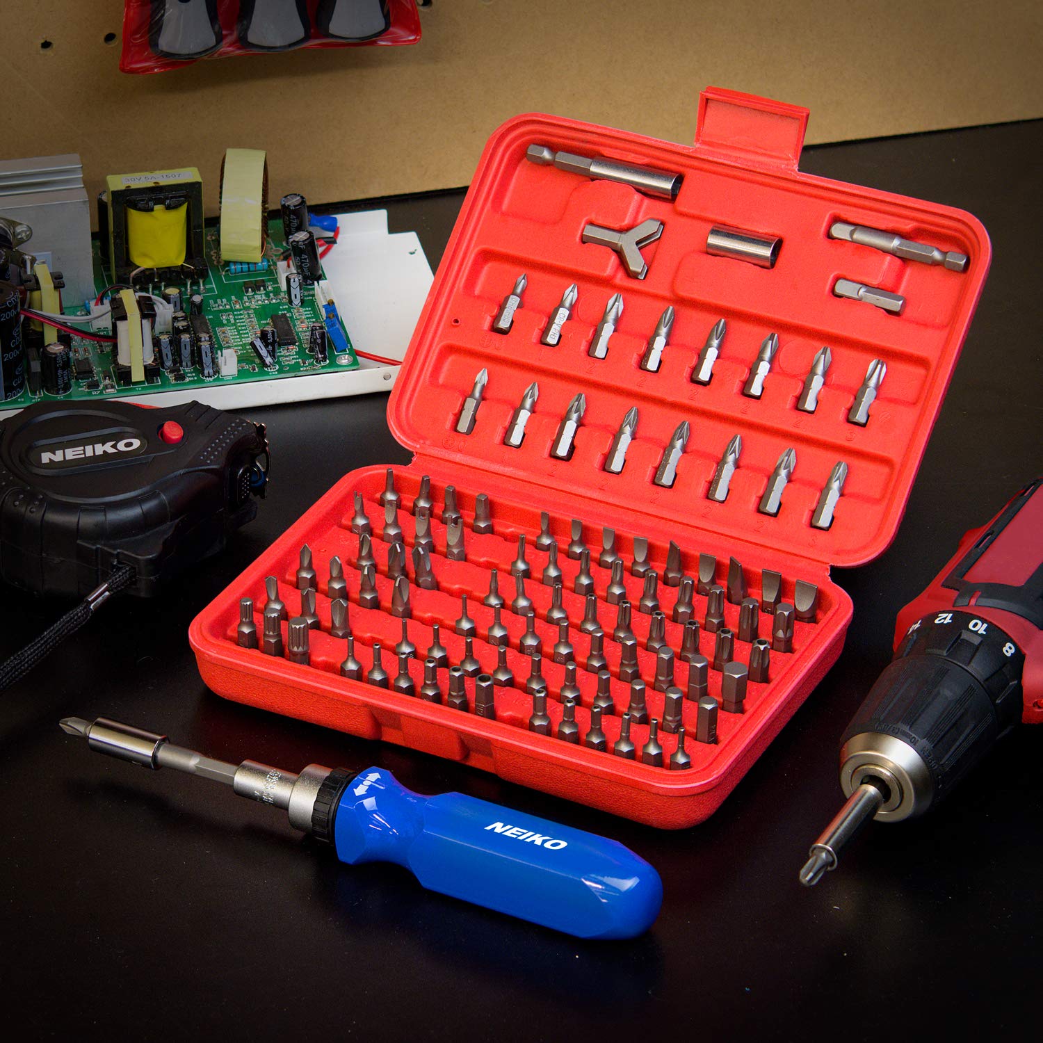 Mua NEIKO 10048A Security Bit Set 100-Piece Set Cr-V Steel 1/4-inch ...