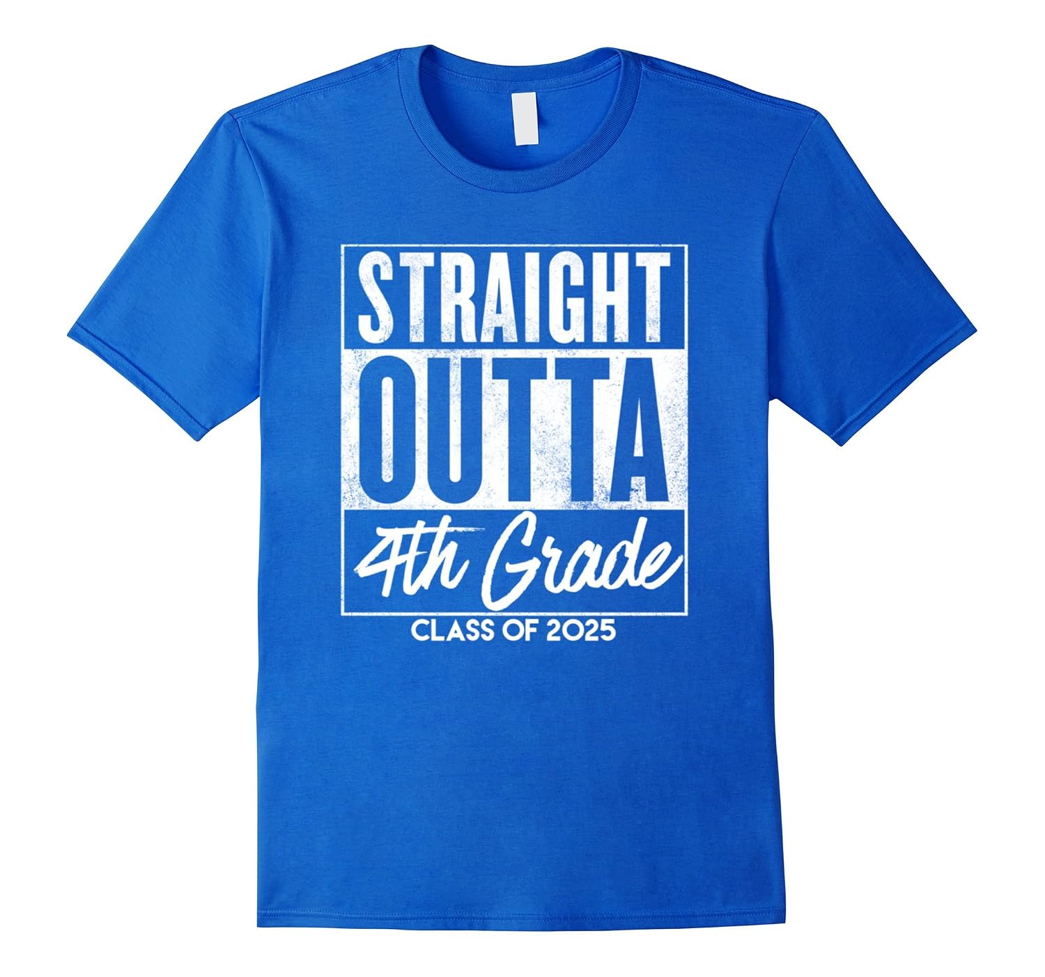 Straight Outta 4th Grade Class of 2025 Graduation T-Shirt-TH – TEEHELEN