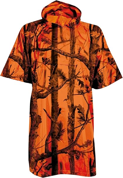 Rainproof Hunting Ponchos (Blaze and Black Ghost Camouflage): Amazon.co ...