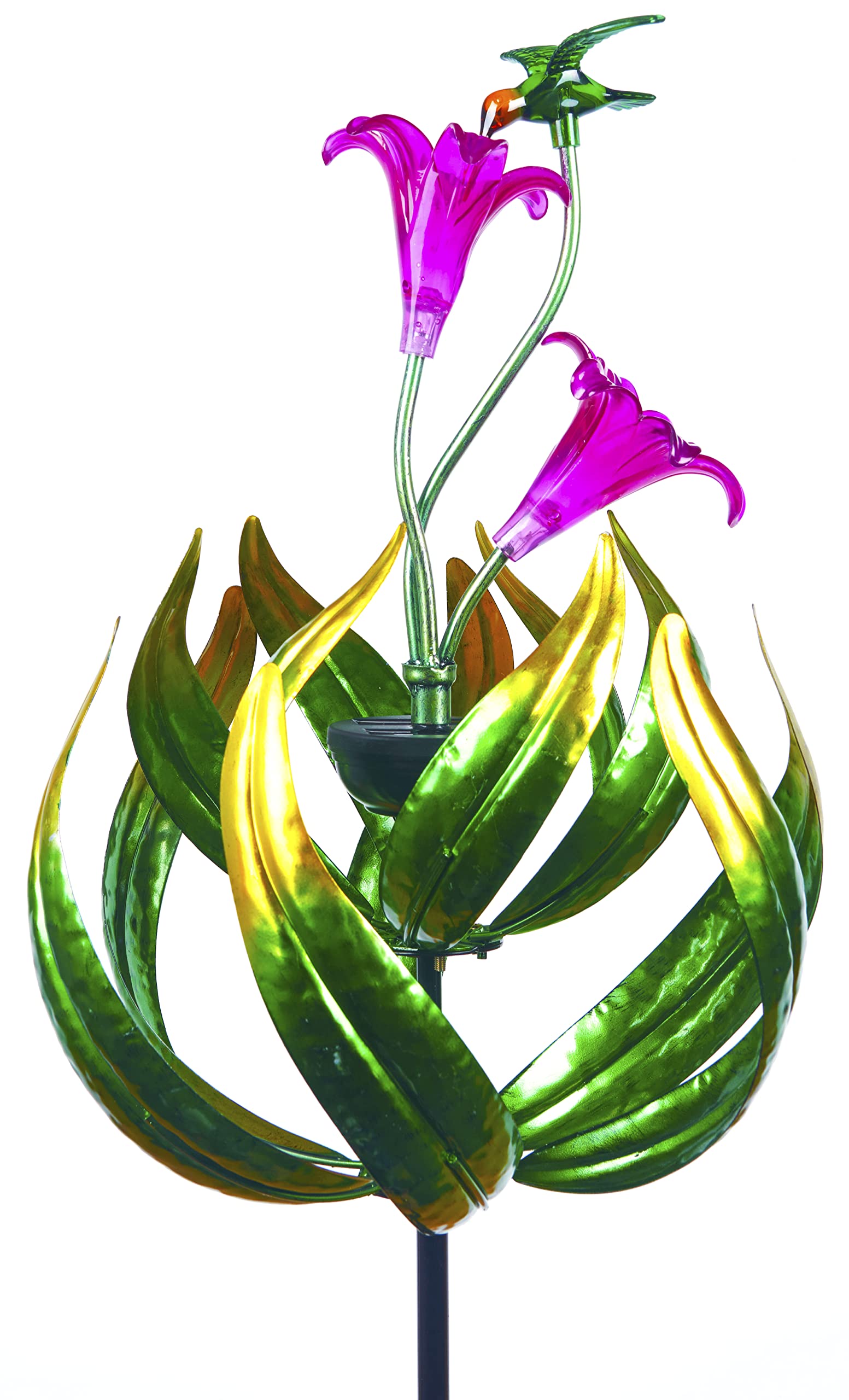 Solar Hummingbird Tulips 69 Inch Wind Catcher for Yard Kinetic Wind ...