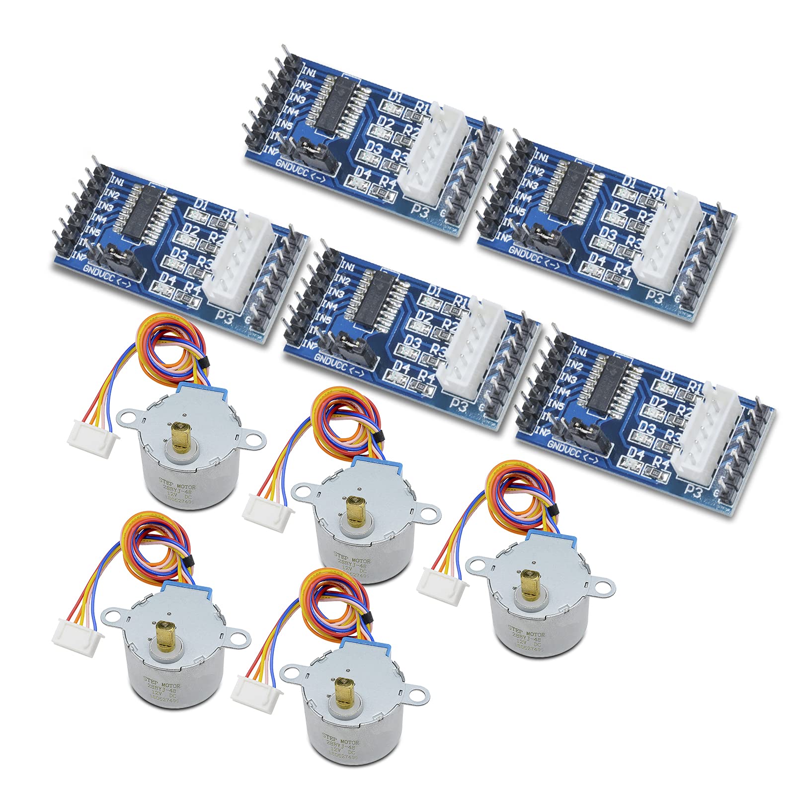 Mua diymore CNC Stepper Motor Nema 5-Set DC Motors12V 28BYJ-48 Stepper ...