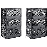 Muscle Rack PMK24QTB-3 24 Quart 3 Pack Black Heavy Duty Rectangular ...