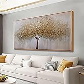 Amazon.com: VHMING Wall Art Abstract Gold Tree of Life Modern Artwork Canvas Painting Textured ...