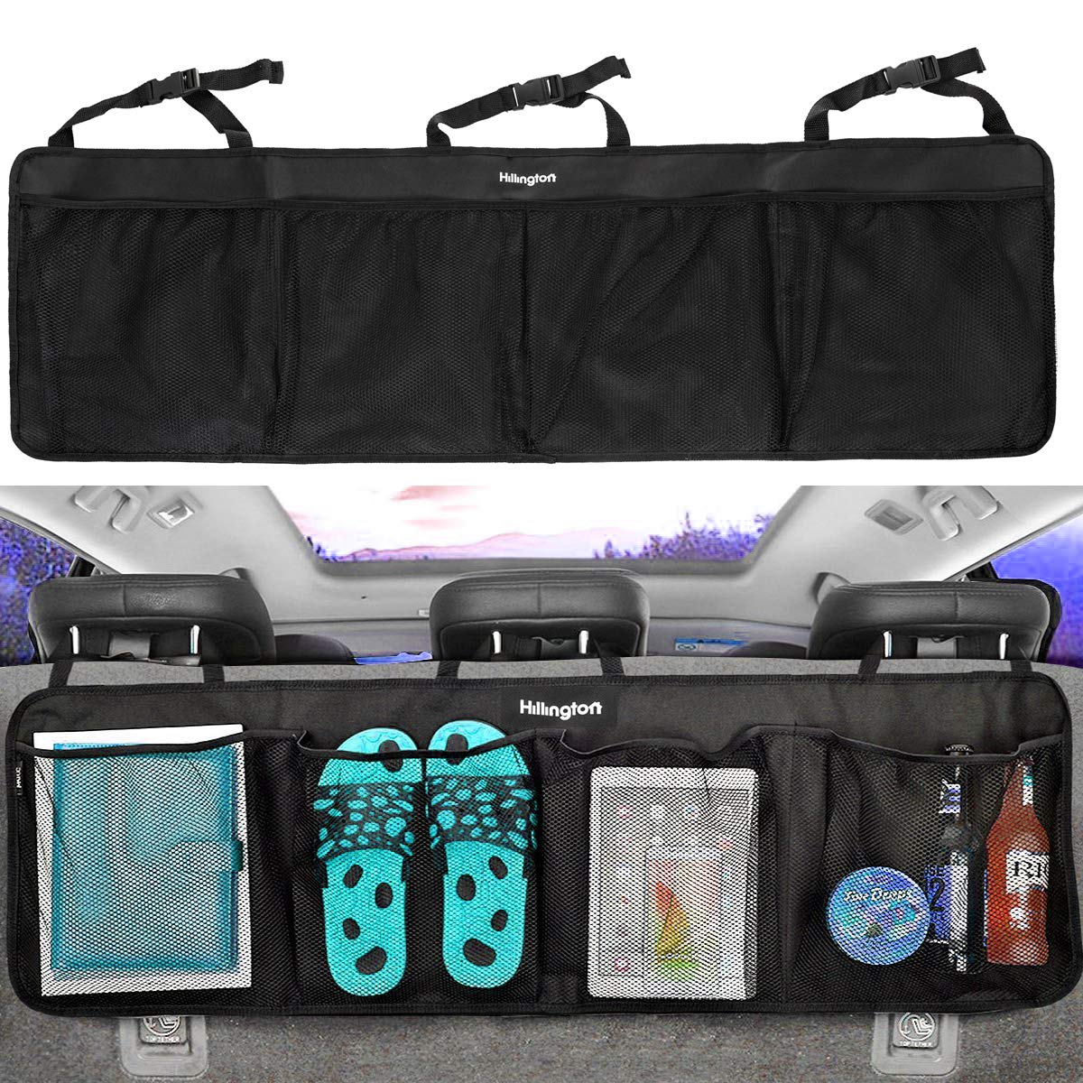 Fineway. Car Boot Organiser, Hanging Multi Pocket Car Backseat Storage ...