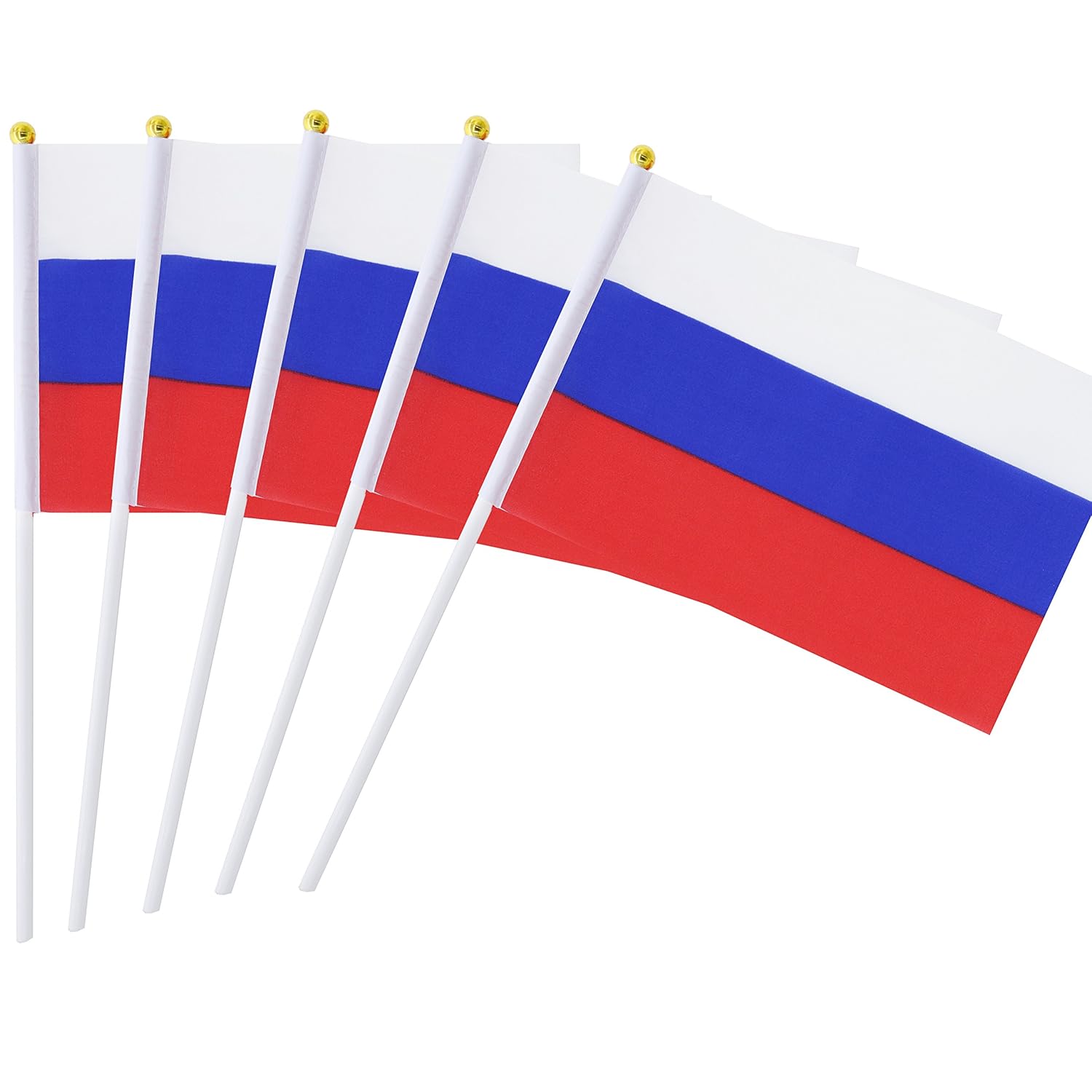 Amazon.com : Hand Held Russia Flag Russians Flag Stick Flag Mini Flag ...