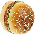 Amazon.com: SEWACC Artificial Hamburger Fake Food Bread Model PU ...