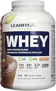 LeanFit Naturals Whey Protein with Whey Isolate, Chocolate, Non GMO, No ...