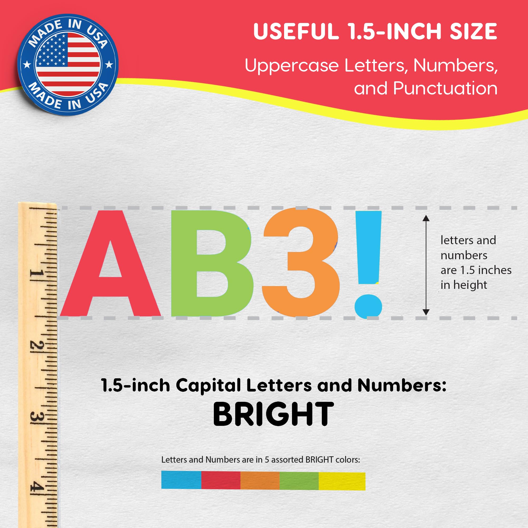 Mua FreshCut Crafts 636 Pcs 1.5 in. Bright Bulletin Board Letters ...