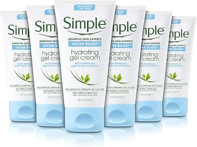 Simple - Gel crema crema hidratante de cara, 50 ml, pack de 6: Amazon ...