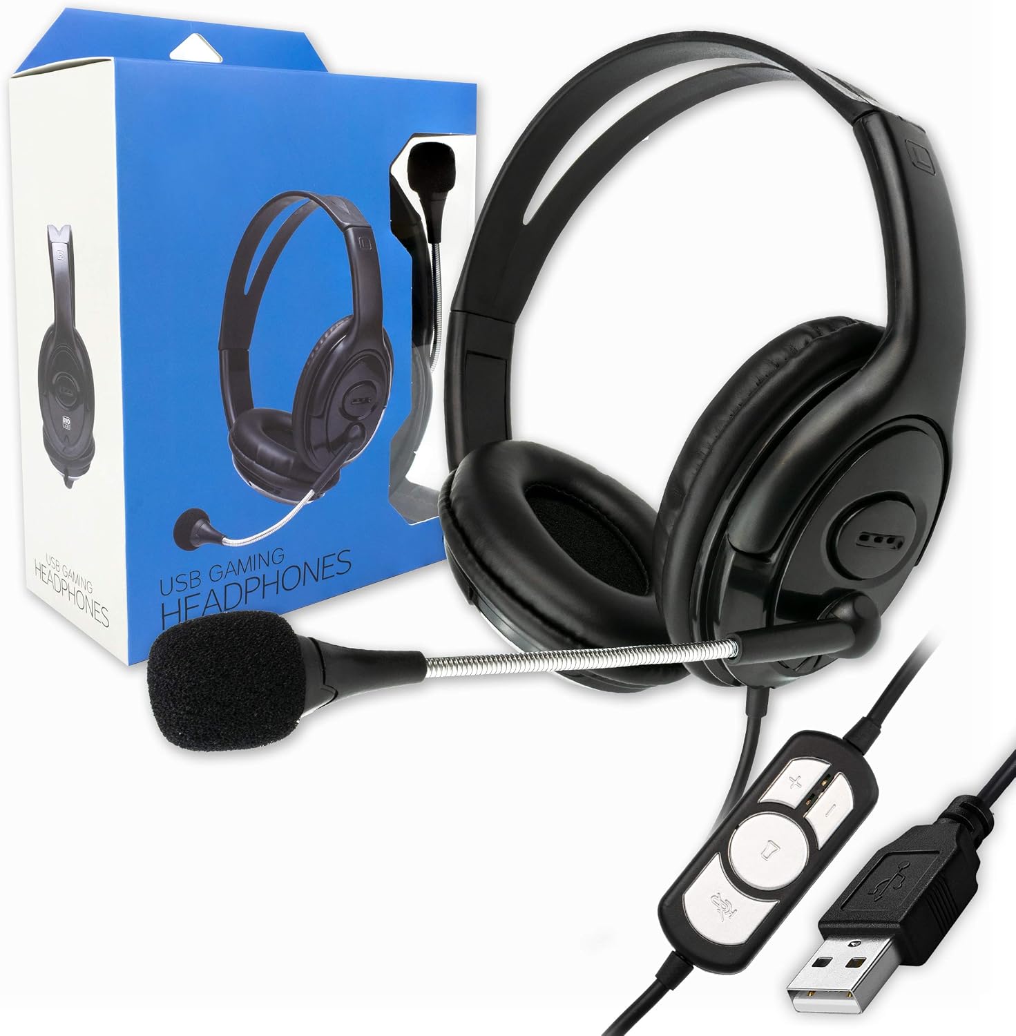 USB Wired Headset with Microphone for PC Laptop Computer | Compatible ...