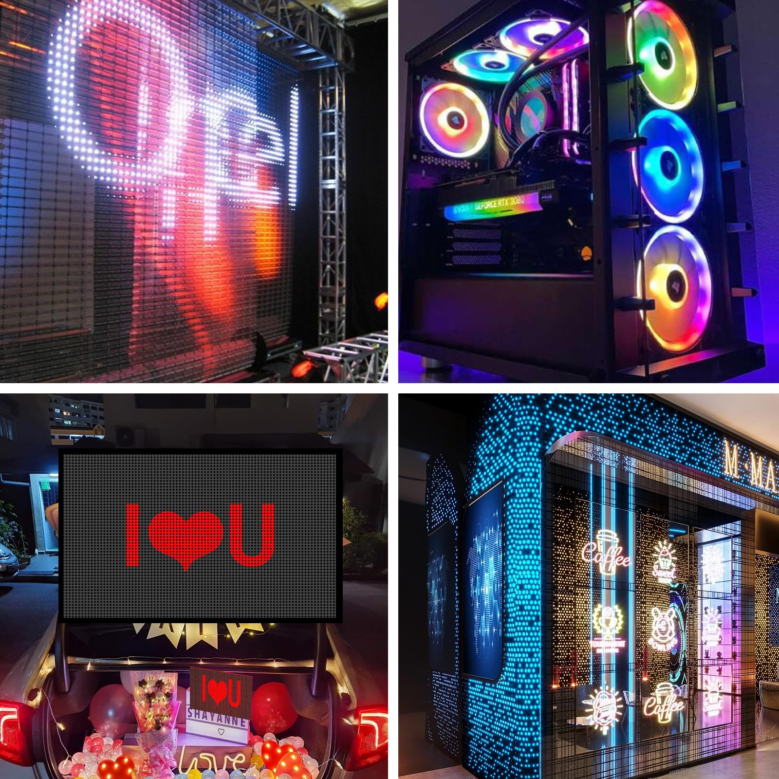 Mua icever (2 Pack) WS2812B LED Matrix Panel, 8x32 256 Pixel RGB ...