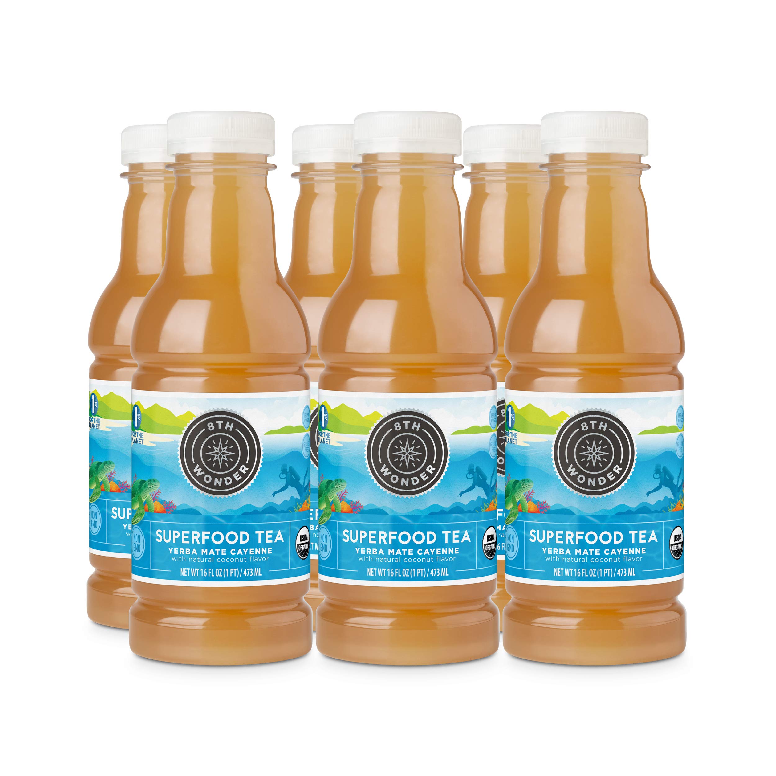 Amazon.com : 8th Wonder Organic Bottled Tea | All Natural, Low Calorie ...
