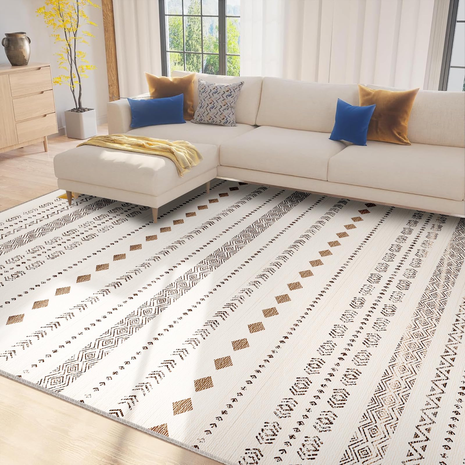 RELEANY Area Rug 8x10 Washable Rugs for Living Room Rug Non-Slip, Soft ...