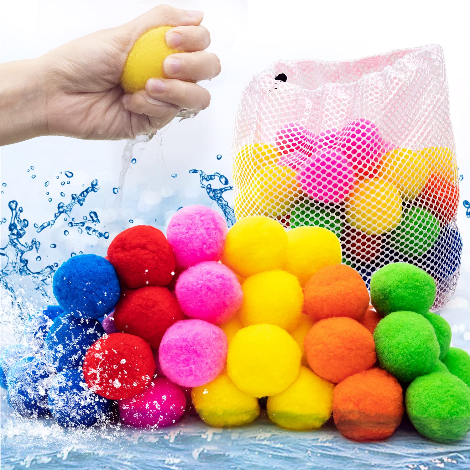Mua 50 Water Soaker Balls Reusable Water Balloons Splash Balls Pool ...