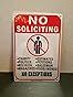 Amazon.com: No Soliciting Sign Reflective Signs 10 X 7 Inch Rust Free ...