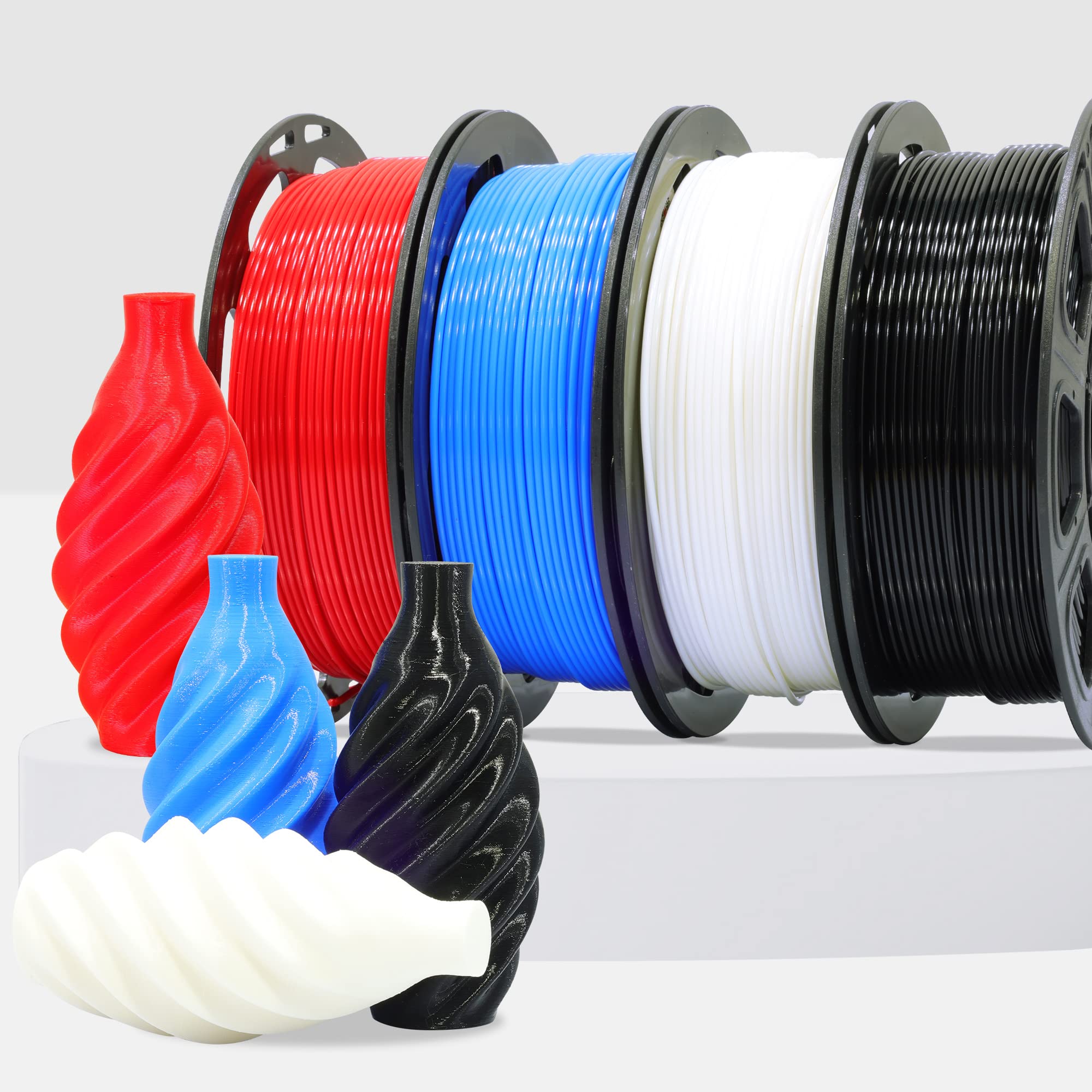 Mua 1.75mm Normal PLA 4 Most Basic Colors Bundle Pack: Black Red White ...