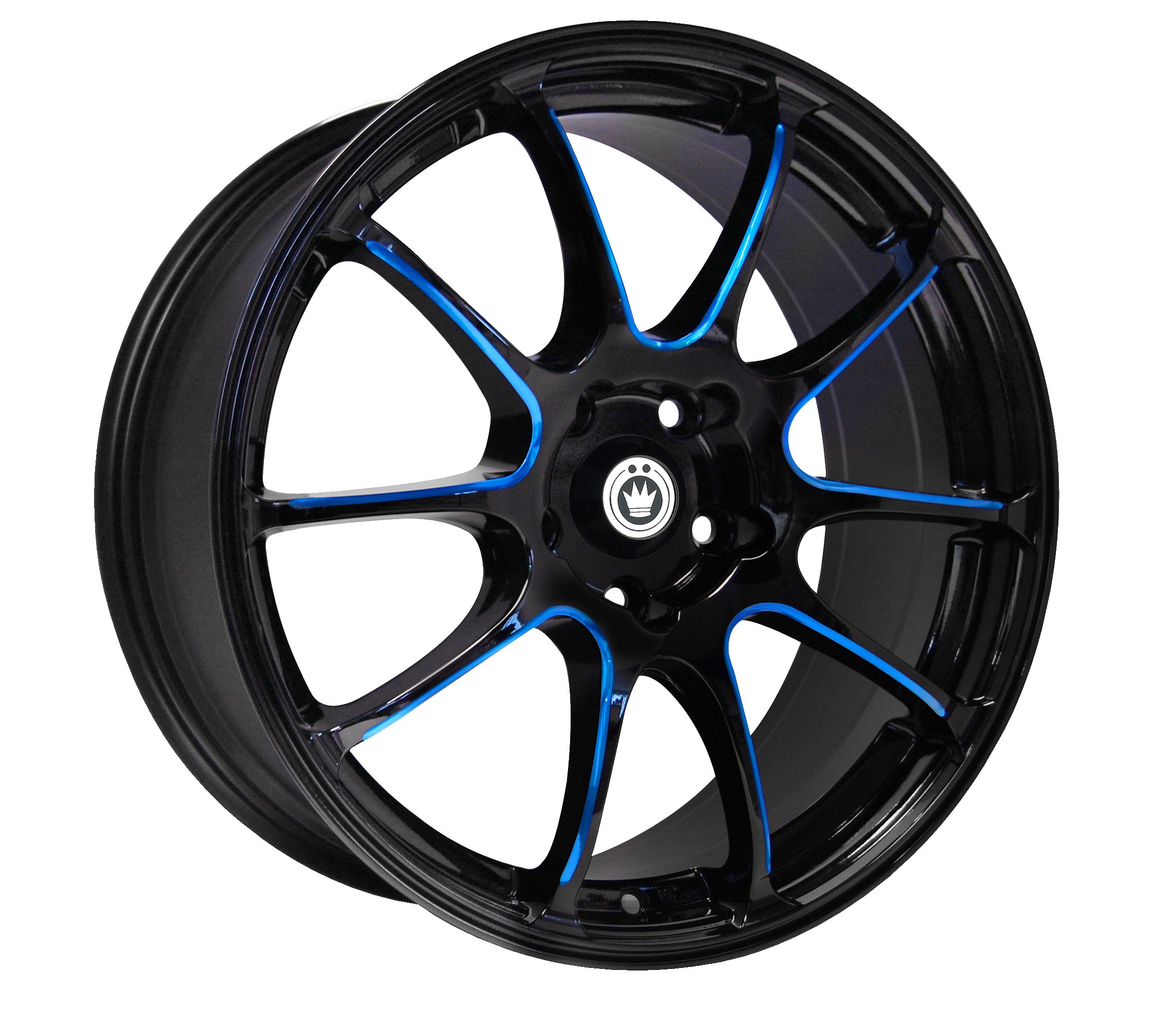 Konig Illusion Black Ball Cut Blue Wheel (17x7"/5x114.3mm) - Shop Tires ...