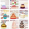 Amazon.com: Make-a-Cake Sticker Sheets - 36 PCS Kids' Cake, Cupcake ...
