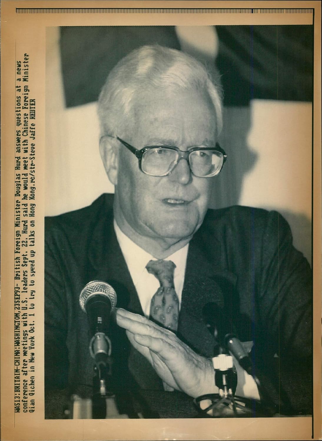 Amazon.com: Vintage photo of Douglas Hurd.: Entertainment Collectibles
