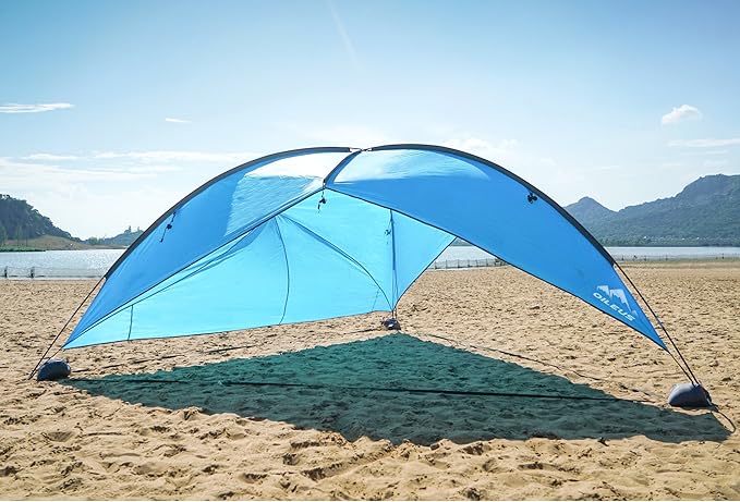 OILEUS Super Big Canopy Tent with Sand Bags - Easy up Beach Tent Sun ...