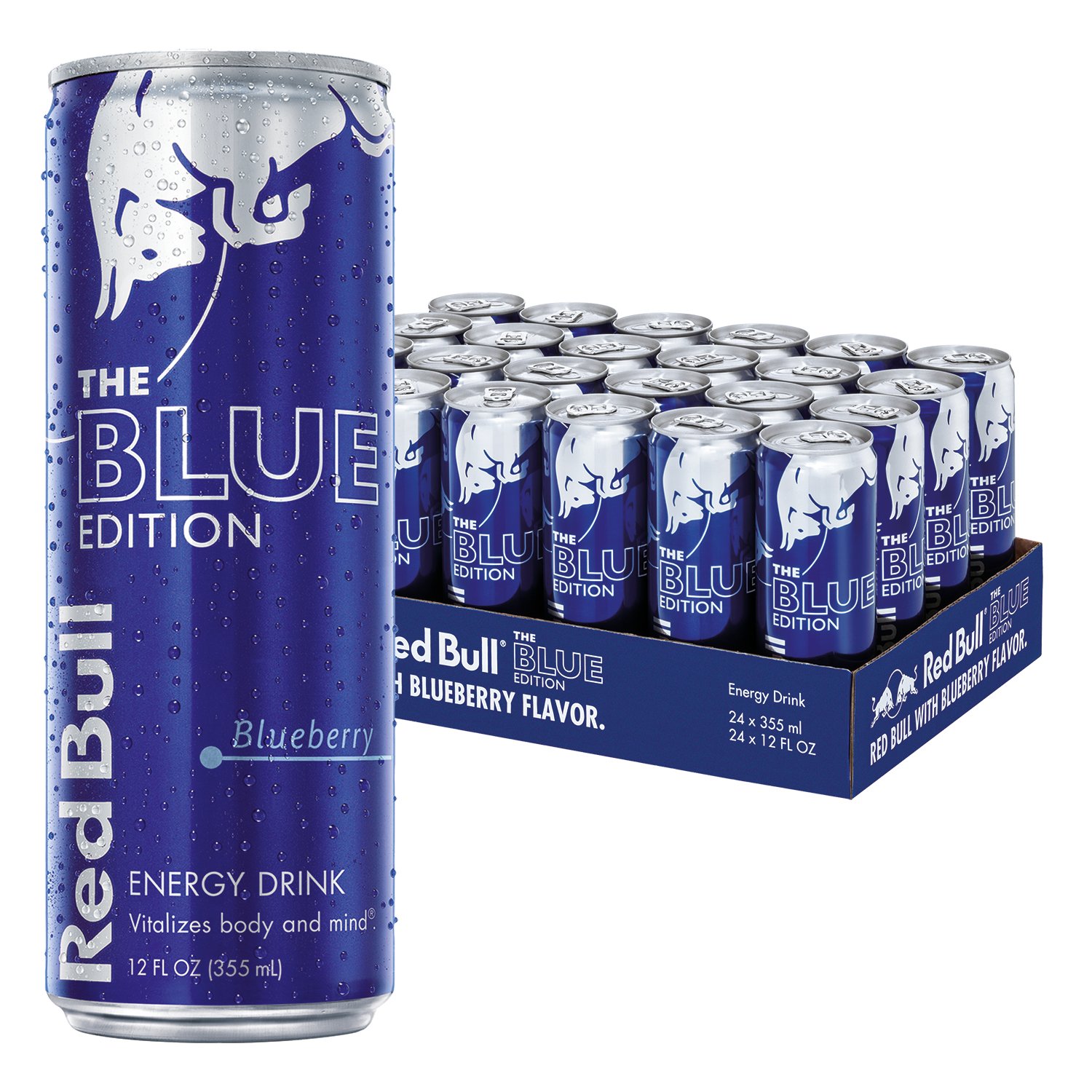 Red Bull Blue Edition, Blueberry Energy Drink, 12 Fl Oz Cans, 24 Pack ...
