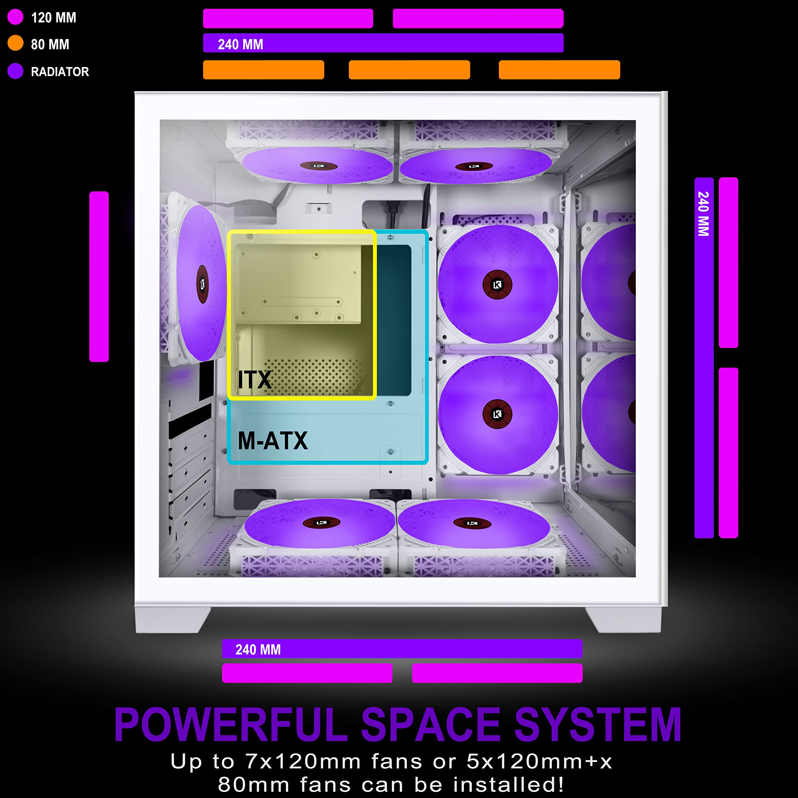Mua AMANSON Micro PC CASE, Mini Tower Gaming PC Cases,Tempered Glass ...