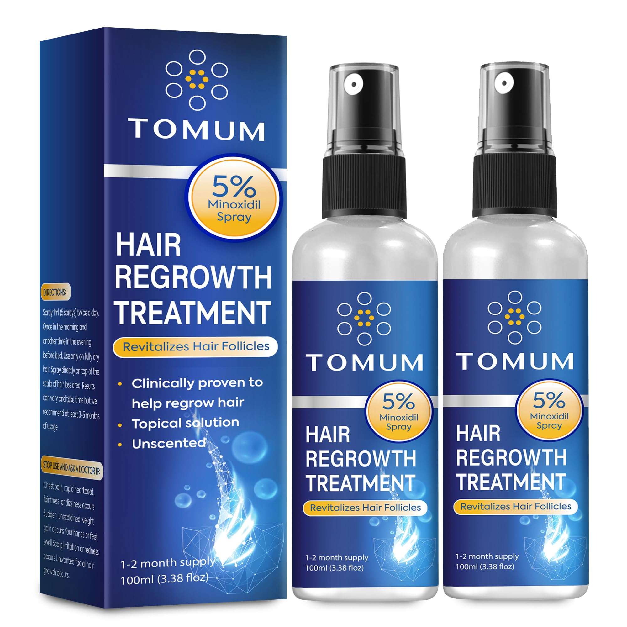 5% Minoxidil Hair Growth Spray For Men and Women Hair Regrowth ...