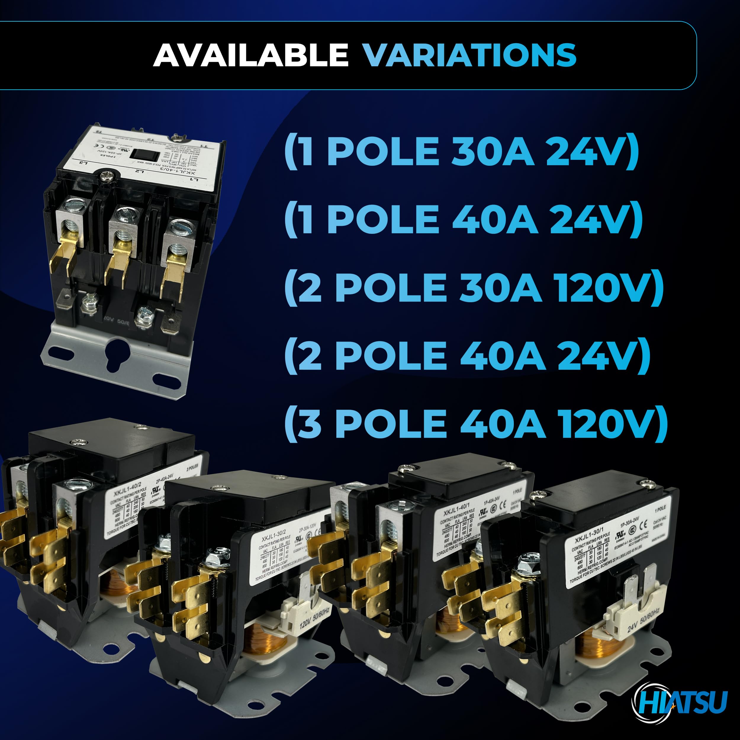 Mua HVAC Motor Contactor 2 Pole FLA 40 Amp Coil 24VAC Air Conditioner ...