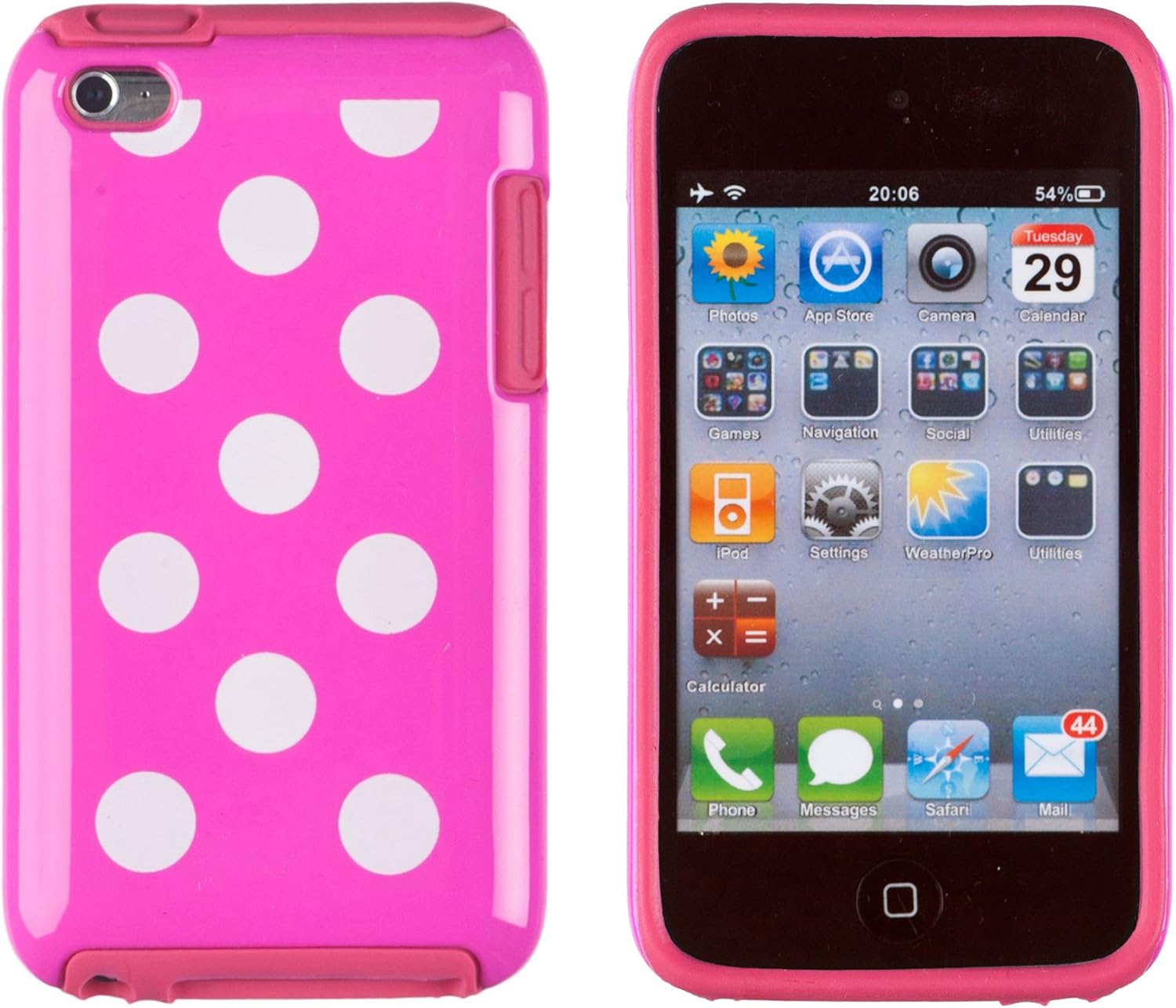 Amazon.com: DandyCase 2in1 Hybrid High Impact Hard Hot Pink Polka Dot ...