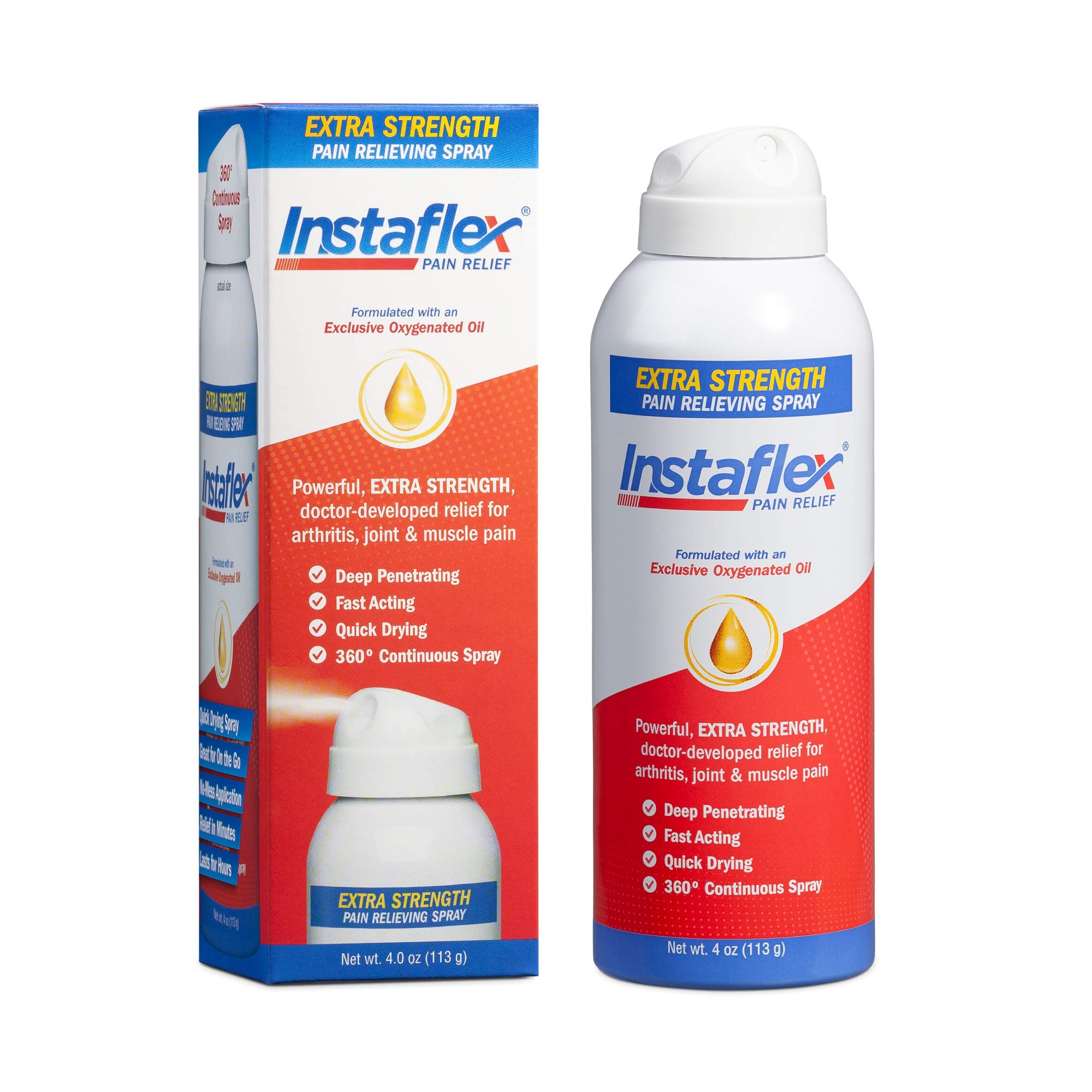 Mua Instaflex Extra Strength Pain Relief Spray, with No Mess, 360 ...
