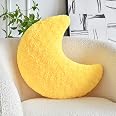 Amazon.com: ZCNYCLAM Moon Shaped Pillow with Soft Faux Fur for Couch ...