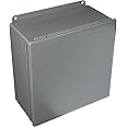 Hoffman A1212CH J Box, NEMA 12, Hinged Cover, Steel, 12.00" x 12.00" x ...