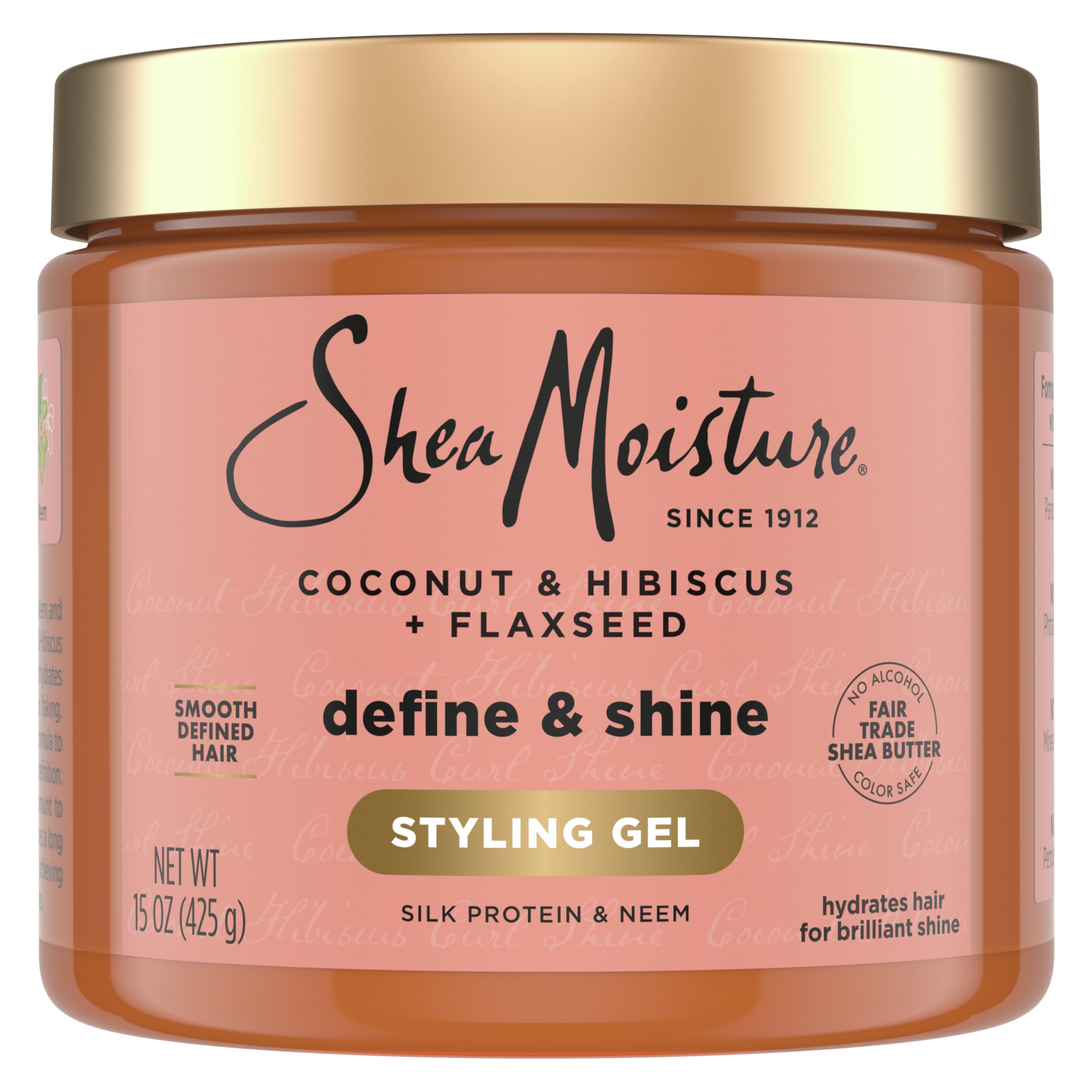 SheaMoisture Define & Shine Styling Gel + Flaxseed Coconut&Hibiscus ...