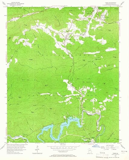 Amazon.com : YellowMaps Tiger GA topo map, 1:24000 Scale, 7.5 X 7.5 ...