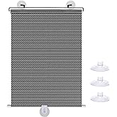 Amazon.com: No Drilling Retractable Roller Window Shades W/3 Suction Cups, Blackout Blind Shade ...