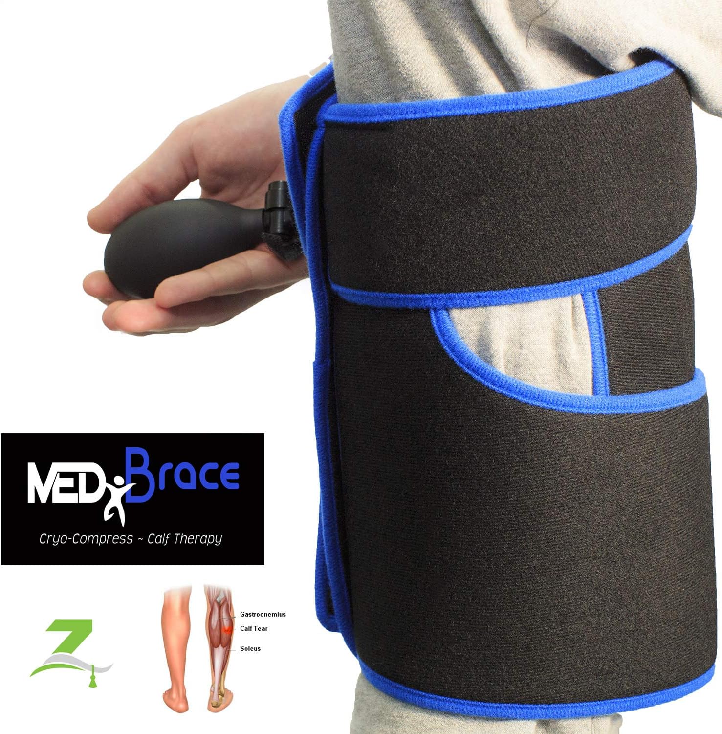 Calf Ice Gel Pack Cryotherapy Injury Cuff – MEDiBrace Superior Cold ...
