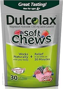 Amazon.com: Dulcolax Soft Chews Saline Laxative Mixed Berry, Gentle ...