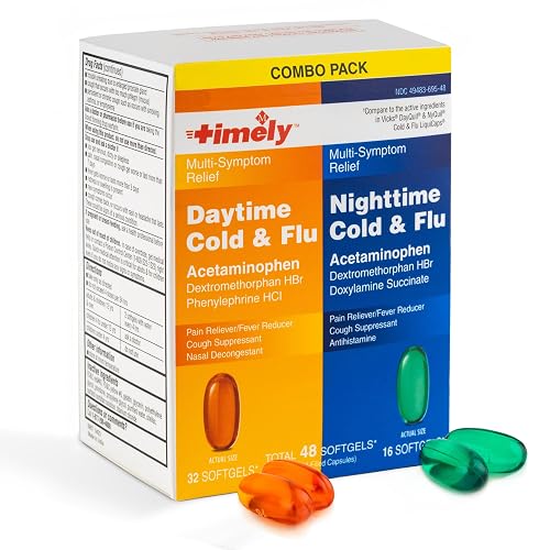 Timely Day and Night Cold and Flu Medicine - 32 Daytime and 16 ...
