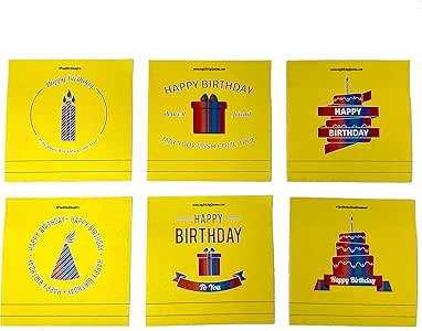 Amazon.com : Happy Birthday Sticky Notes - Perfect for Birthday Cards ...