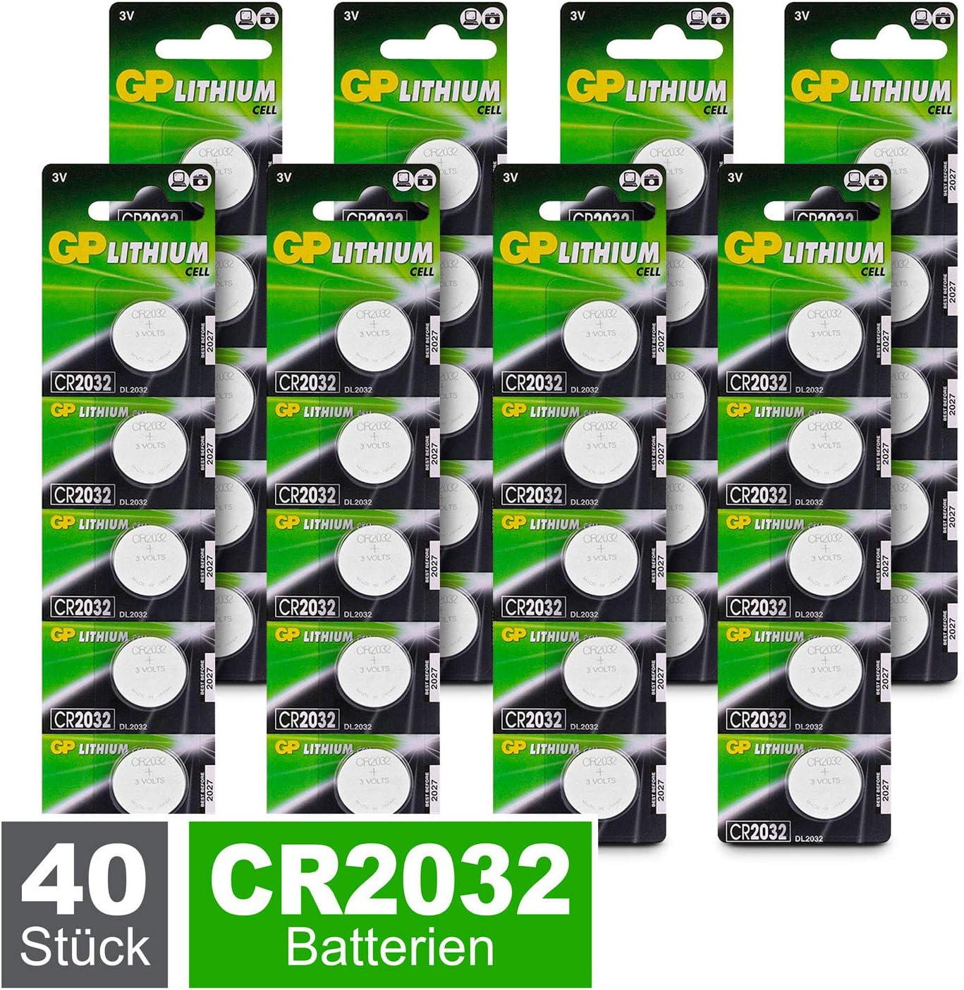 GP CR2032 Lithium Button Cell 3 V Button Batteries CR: Amazon.co.uk: Electronics